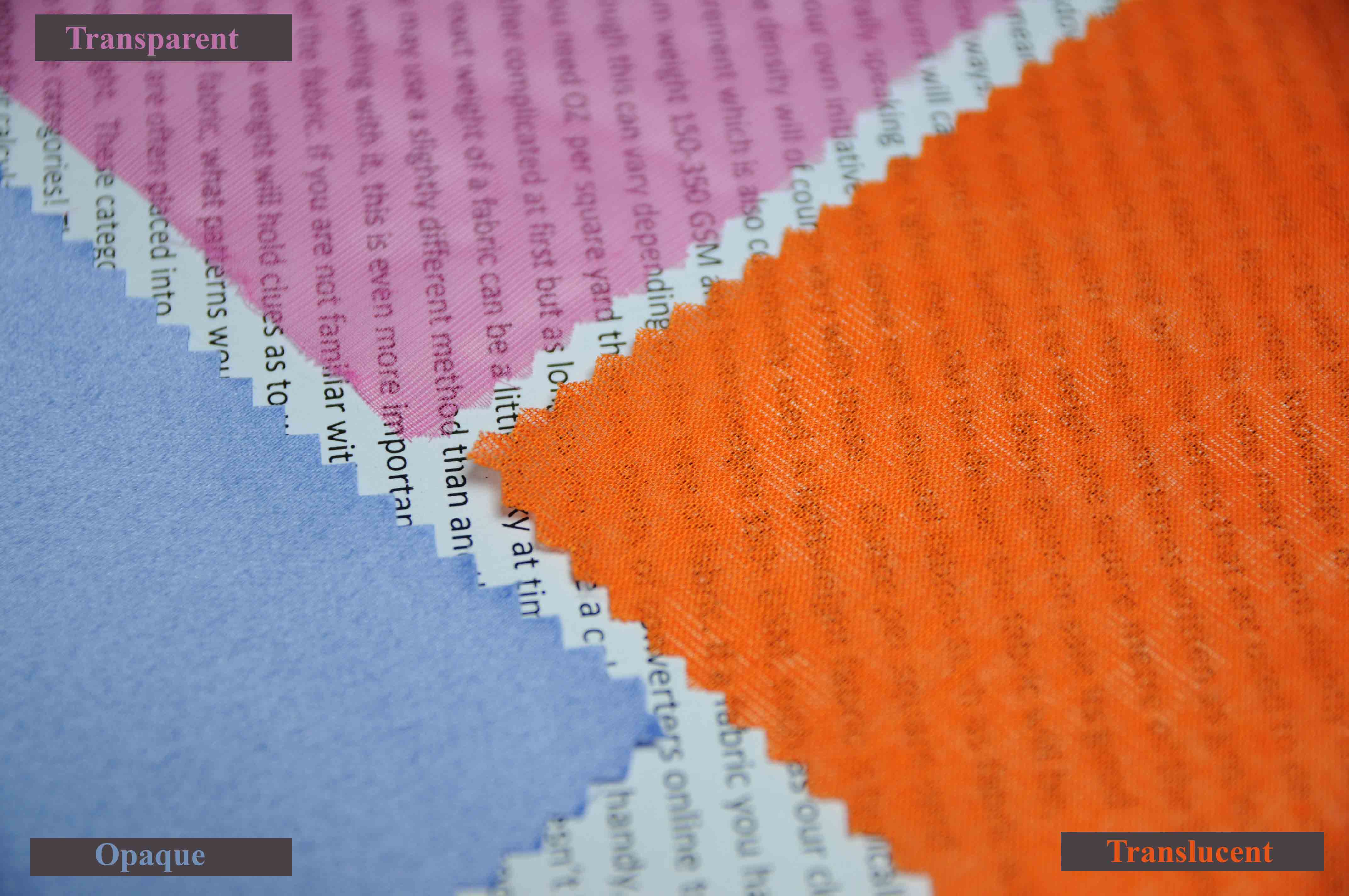 Transparent Fabric Examples Transparent Translucent Opaque Fabric 